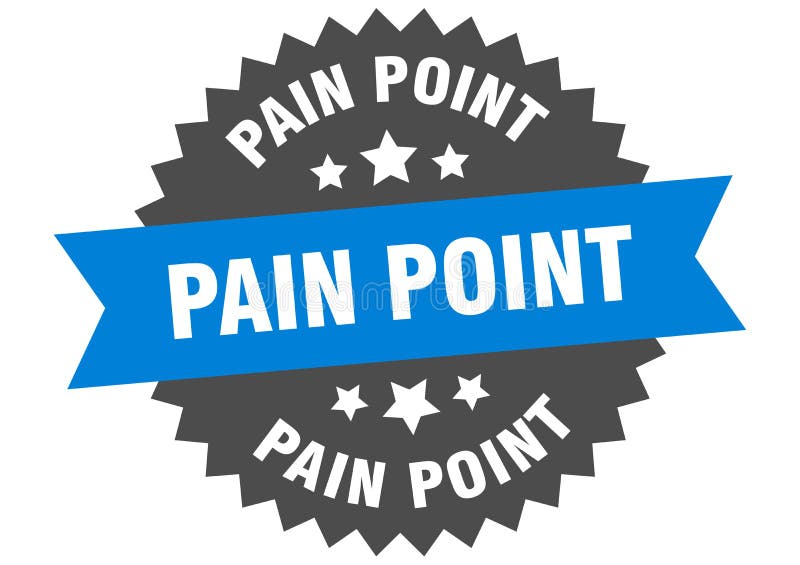 Pain Point Sign. Pain Point Circular Band Label. Pain Point Sticker ...