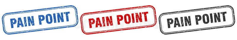 Pain Point Square Isolated Sign Set. Pain Point Stamp Stock Vector ...
