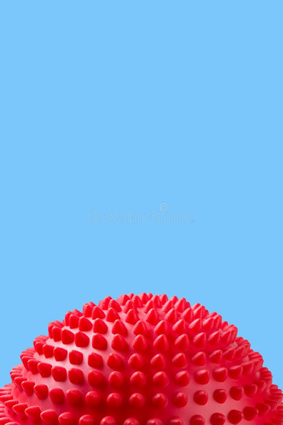 Pain, Problem or Danger Concept, Red Rubber Hemisphere with Many Sharp ...