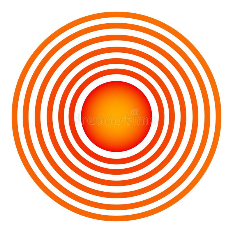 Pain Red Spot Spreading from Center in Concentric Circles Stock Illustration - Illustration of ...
