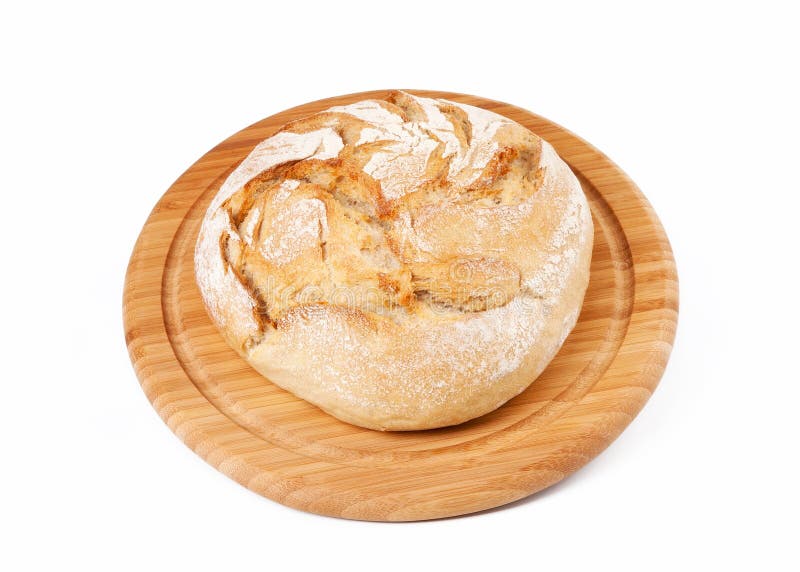 Pain rond traditionnel image stock. Image of rond, isolement - 24646569