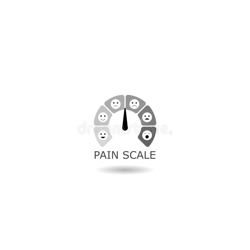 Pain Scale Icon with Shadow Stock Vector - Illustration of tool, orange ...