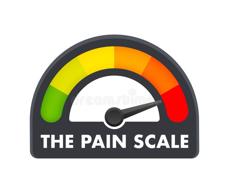 Pain Scale Indicator Pointing To Maximum Level Showing Severe Pain ...