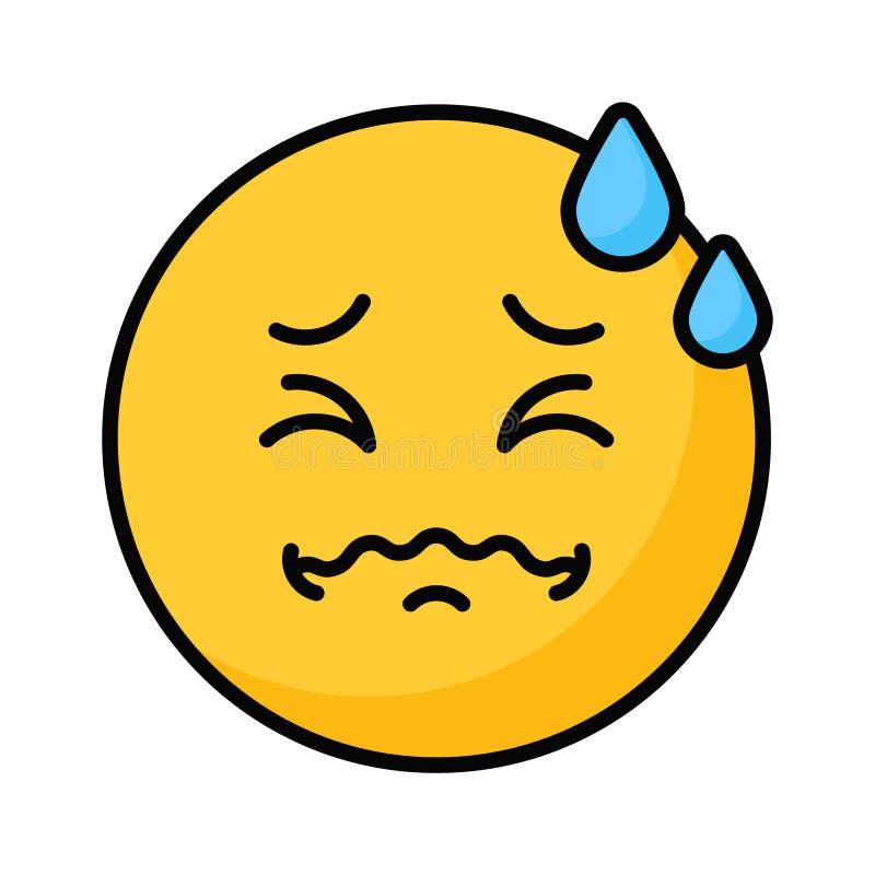 Painful Expression, Trendy Icon of Pain Emoji, Editable Vector Stock ...