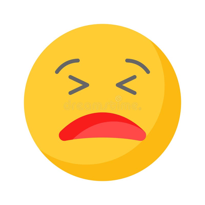 Painful Expression, Trendy Icon of Pain Emoji, Editable Vector Stock ...