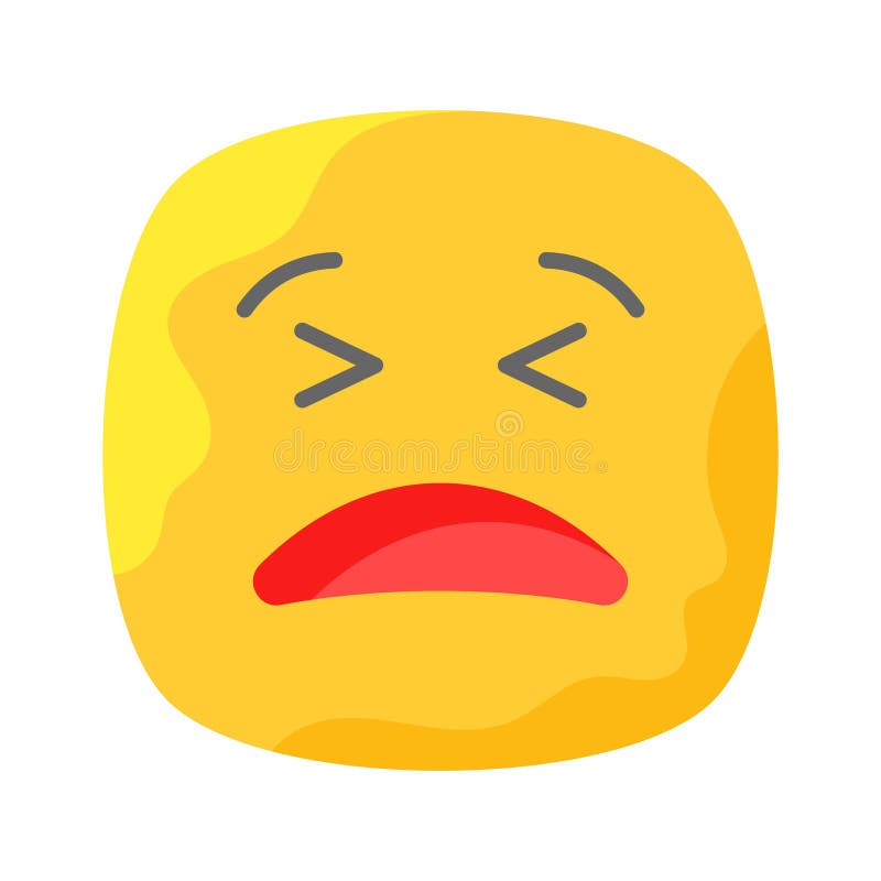 Painful Expression, Trendy Icon of Pain Emoji, Editable Vector Stock ...