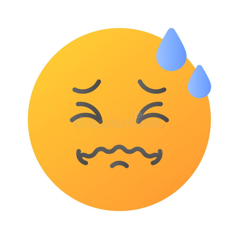 Painful Expression, Trendy Icon of Pain Emoji, Editable Vector Stock ...