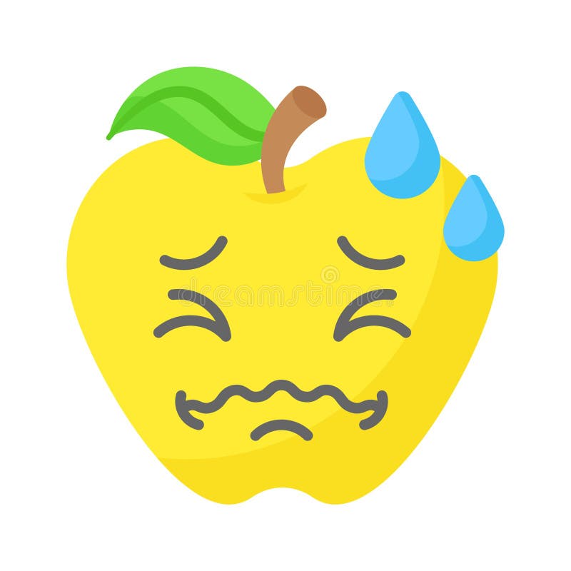 Painful Expression, Trendy Icon of Pain Emoji, Editable Vector Stock ...