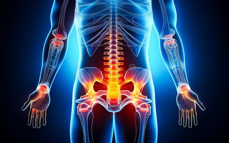 Painful sacroiliac joint stock illustration. Illustration of diagnosis ...