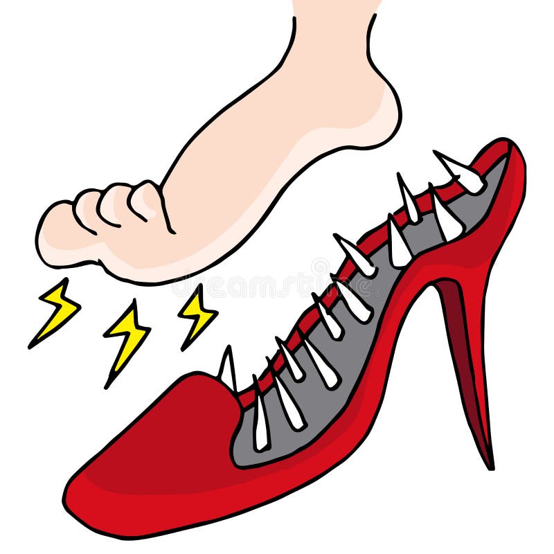 Painful Shoes stock vector. Illustration of issue, problem - 44882701