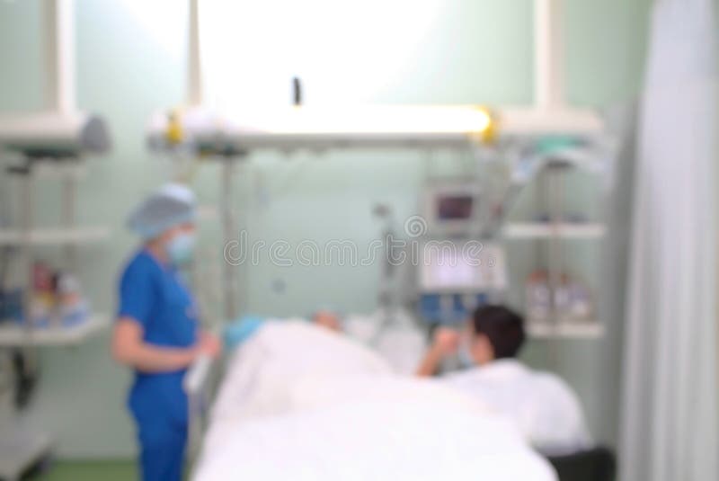 Painful Waiting at the Bedside of Patient Stock Photo - Image of ...