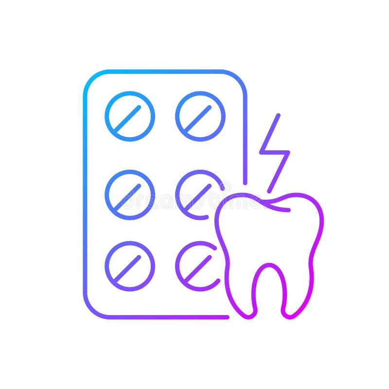 Painkillers Gradient Linear Vector Icon Stock Illustration ...