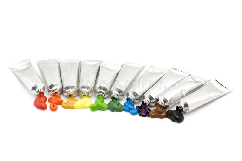 Color Paint Tubes - create stock photo. Image of detail - 879882