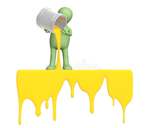 Cartoon Yellow Color Paint Paint Bucket Stock Illustrations – 221 ...