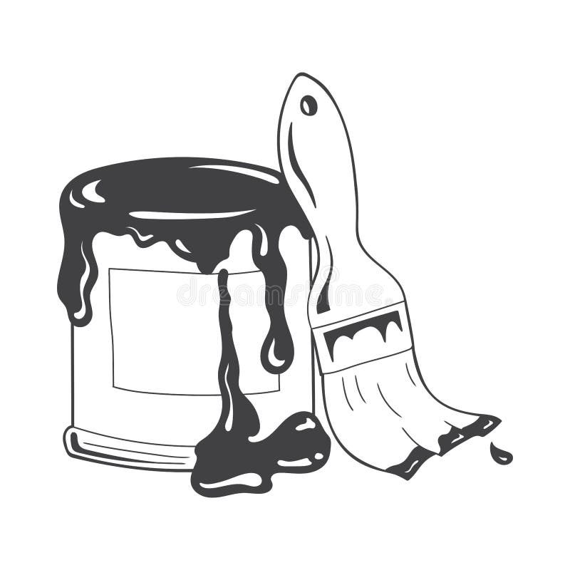 Cartoon paint stock vector. Illustration of flat, icon - 260406921