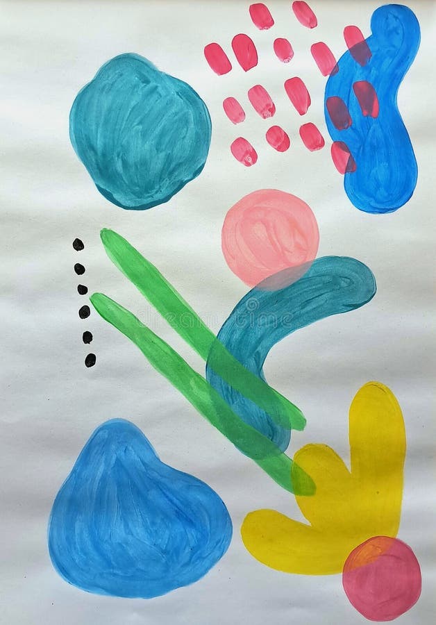 A Paint of Abstract Composition Design Background Blue Stock Photo ...