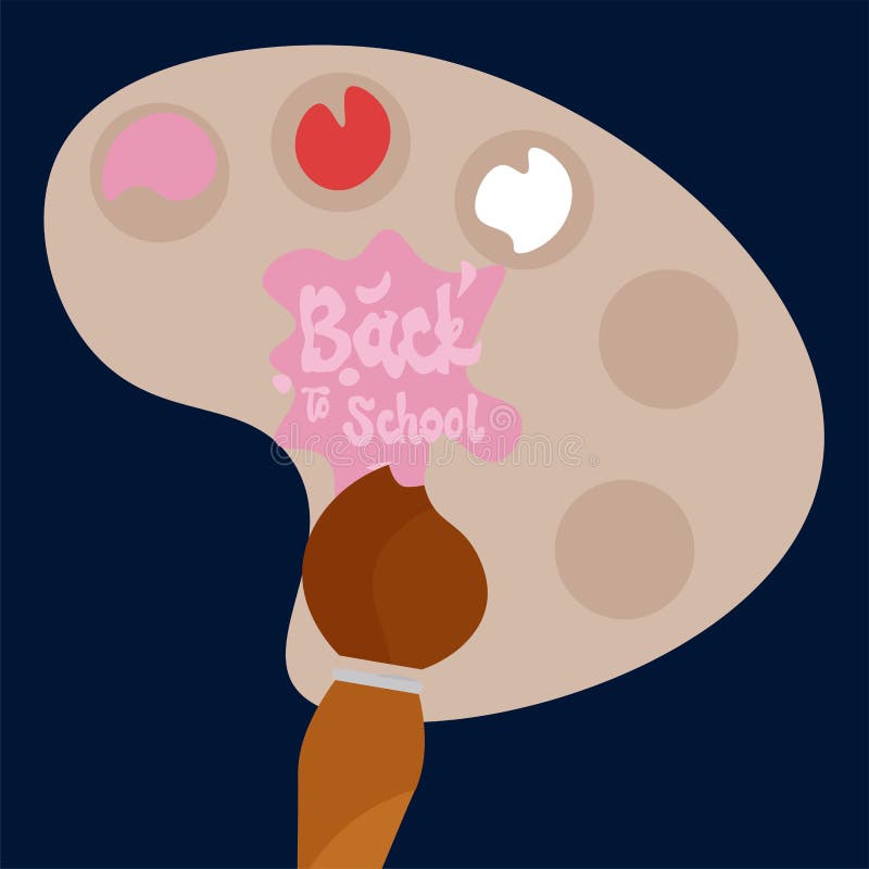 Paint Back to school stock vector. Illustration of young - 208661513