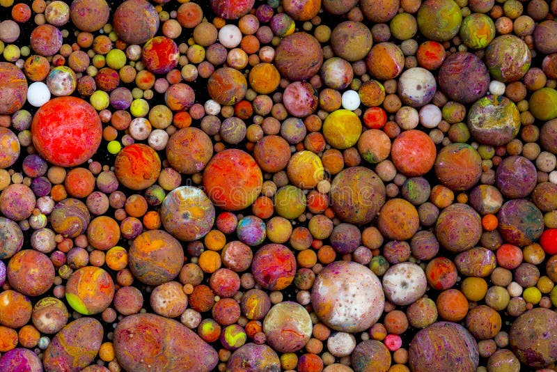 Paint Balls Abstract Background Stock Image - Image of circular ...