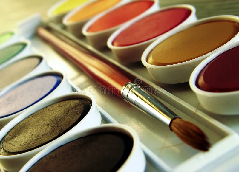 Paint Box stock image. Image of paint, children, paints - 216859