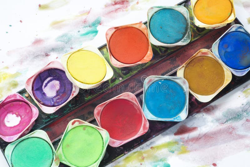 Paint box stock image. Image of blue, paint, colour, spurts - 22912731