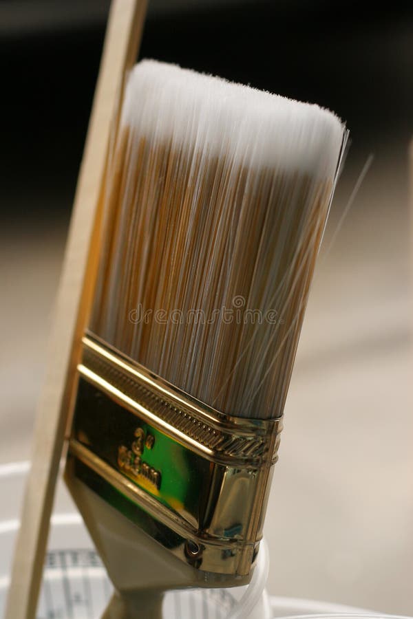 Paint brush stock photo. Image of stick, bristle, gold - 4135002