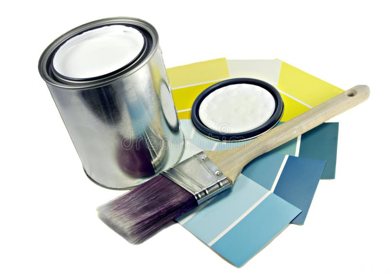 Paint, Brush and Color Samples Stock Image - Image of white, design ...