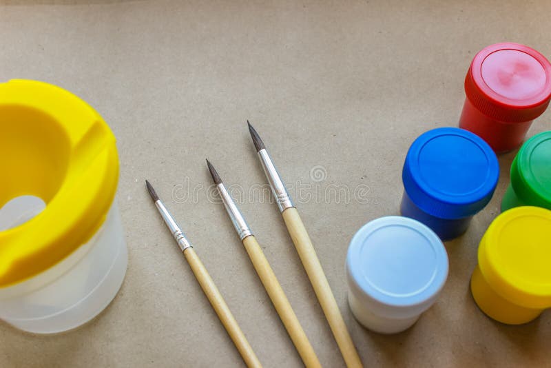 Paint Brush Equipment of Art Tool for Drawing Stock Image - Image of ...