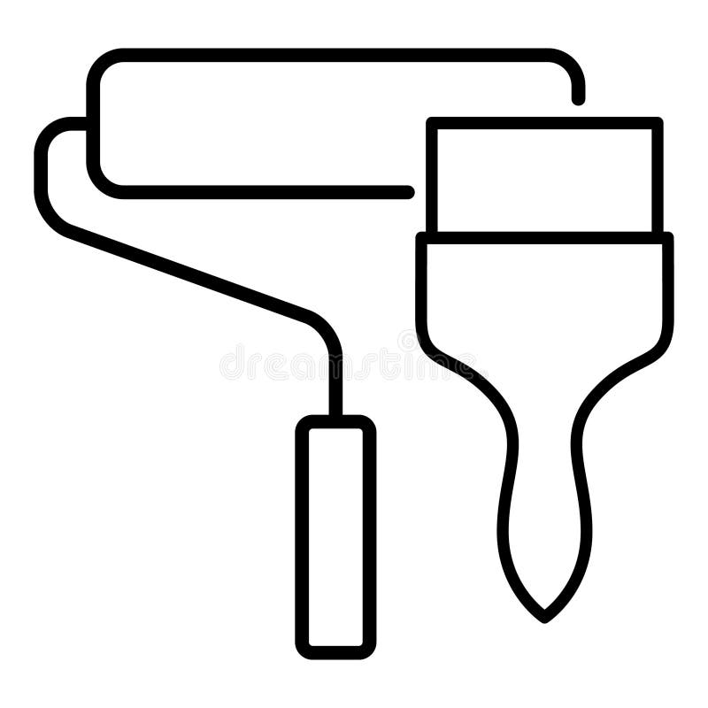 Paint Brush Icon, Equipment Painter Tool Flat Web Symbol, Paintbrush ...