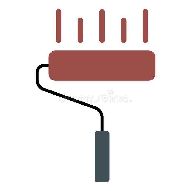 Paint Brush Icon, Equipment Painter Tool Flat Web Symbol, Paintbrush Vector Illustration Stock ...