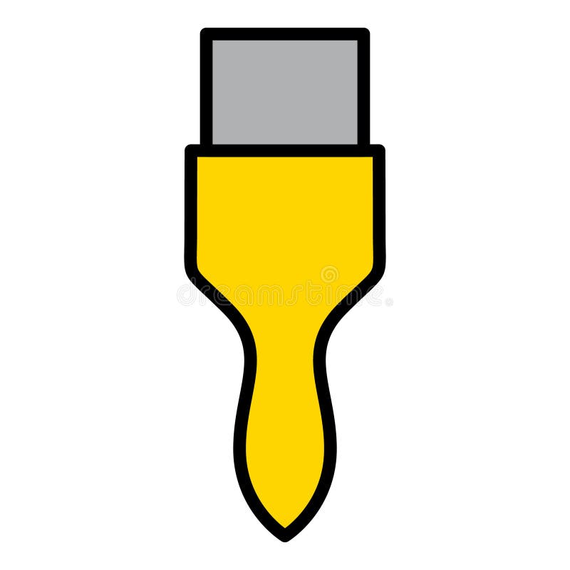 Paint Brush Icon, Equipment Painter Tool Flat Web Symbol, Paintbrush ...