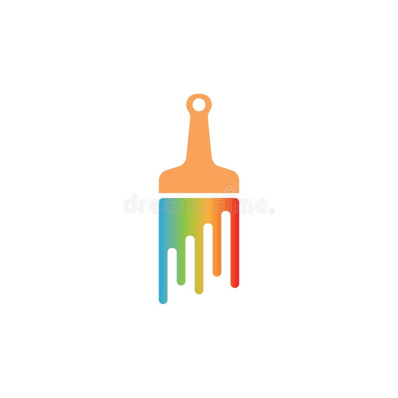 Paint Brush Icon Logo Design Template Vector Image Stock Vector ...