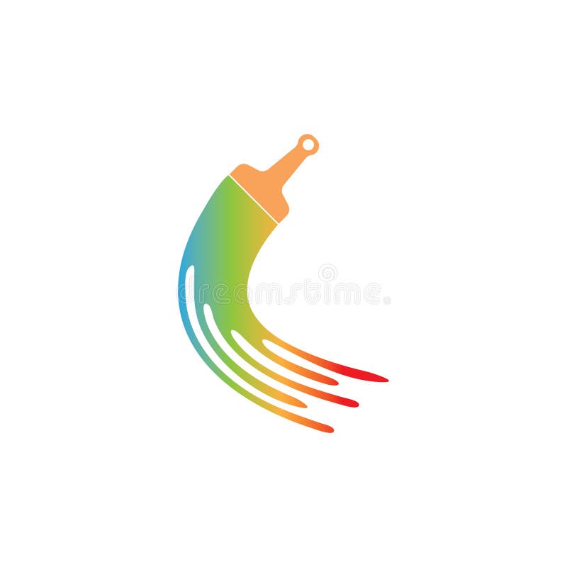 Paint Brush Icon Logo Design Template Vector Image Stock Illustration ...