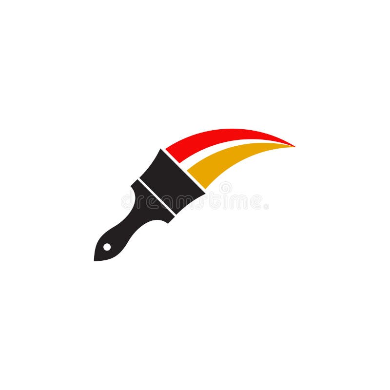Paint Brush Icon Logo Design Vector Template Stock Vector ...