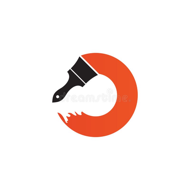 Paint Brush Icon Logo Design Vector Template Stock Vector ...