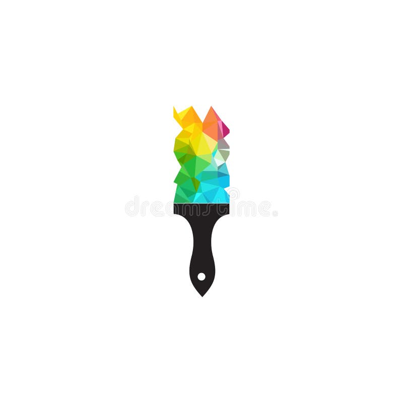 Paint Brush Icon Logo Design Vector Template Stock Vector ...