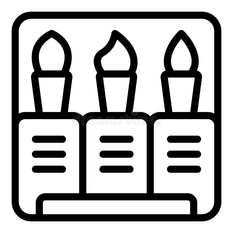 Paint Brush Icon Outline Vector. Art Studio Stock Vector - Illustration ...