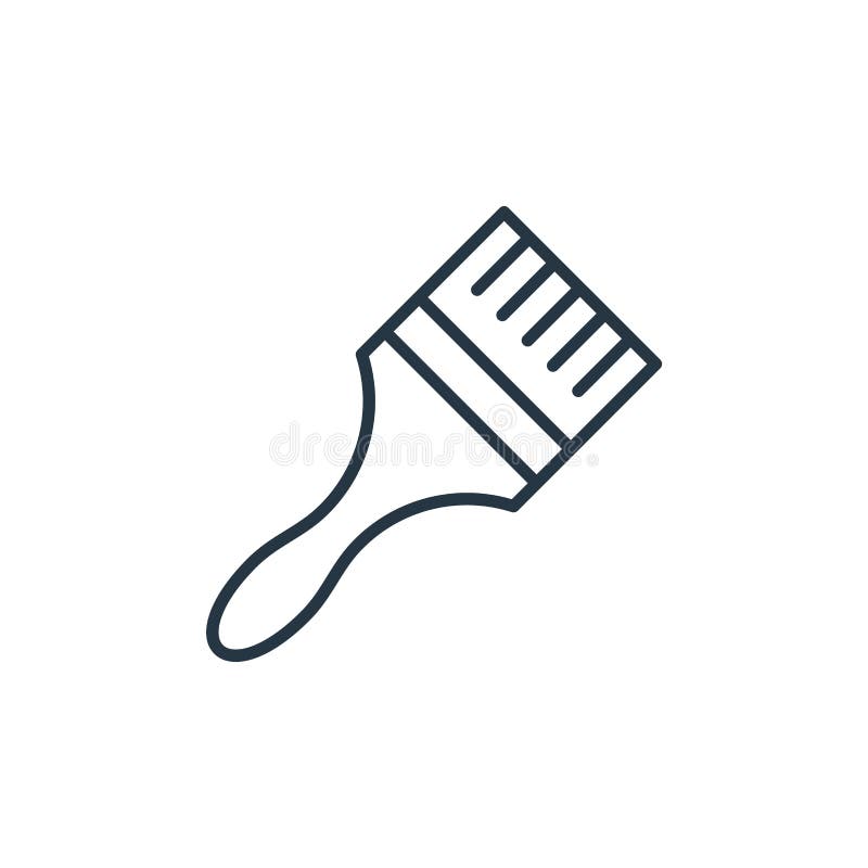 Paint Brush Icon Vector from Tools Concept. Thin Line Illustration of ... Paint Brush Icon Vector from Tools Concept. Thin Line Illustration of ...