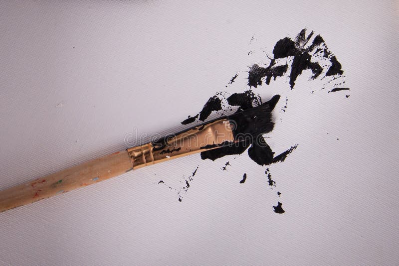 Paint Brush Ink Blot Splatter Stock Image - Image of blot, panting ...