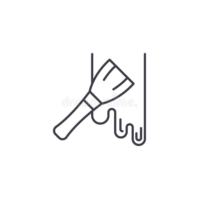Paint Brush Linear Icon Concept. Paint Brush Line Vector Sign, Symbol ... Paint Brush Linear Icon Concept. Paint Brush Line Vector Sign, Symbol ...