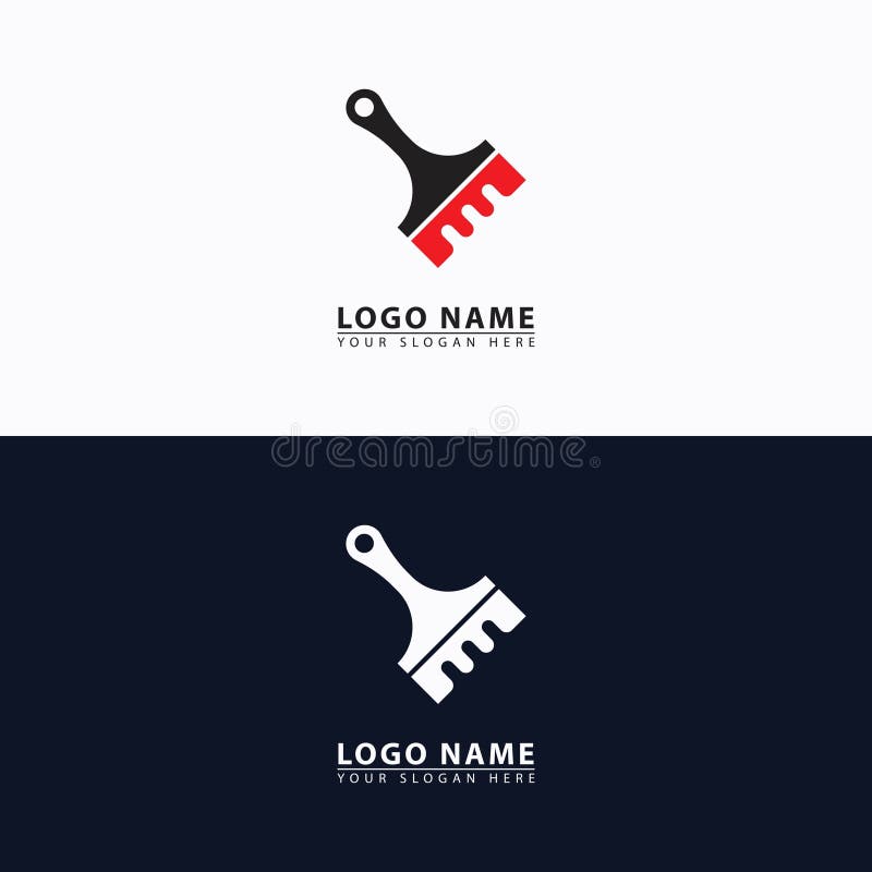 Paint Brush Logo Design Vector. Simple Concept Painting Logo Template ...
