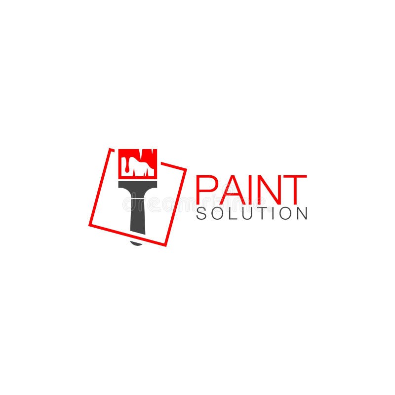 Paint Brush Logo. Paint Solution Icon Isolated on White Background ...