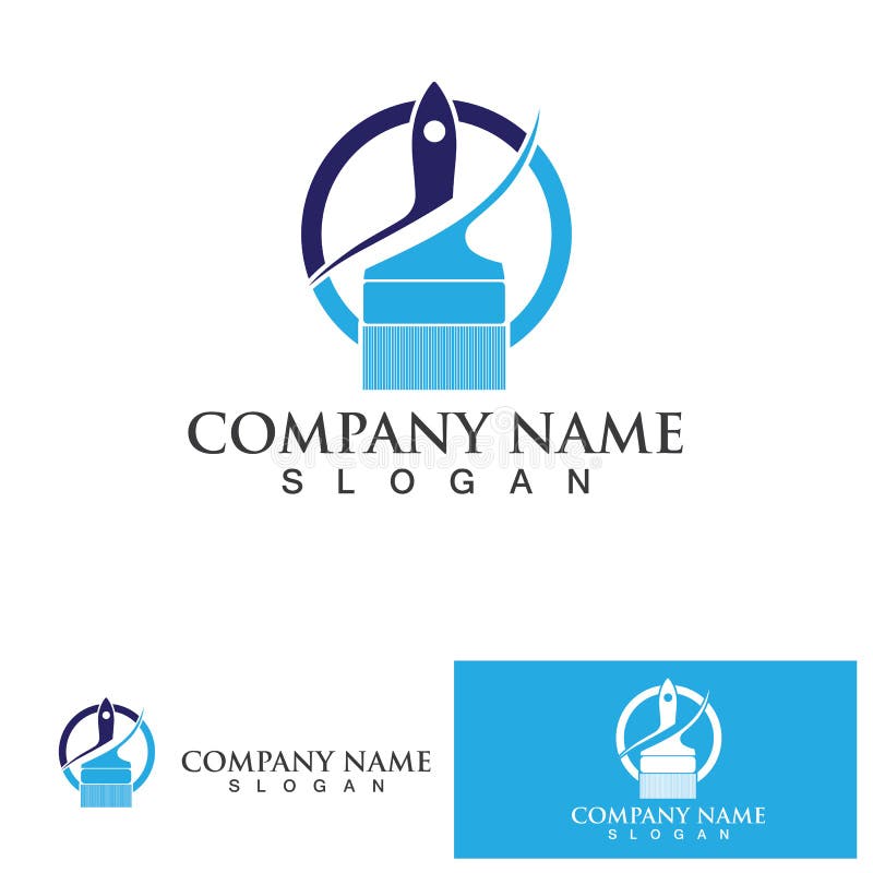 Paint Brush Logo and Symbol Stock Illustration - Illustration of ...