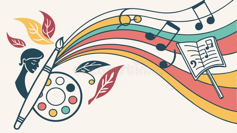 Paint Brush Music Notes Logo Stock Illustrations – 24 Paint Brush Music ...