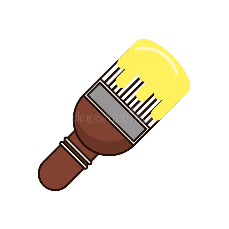 Paint Brush Object and School Tool Design Stock Vector - Illustration ...