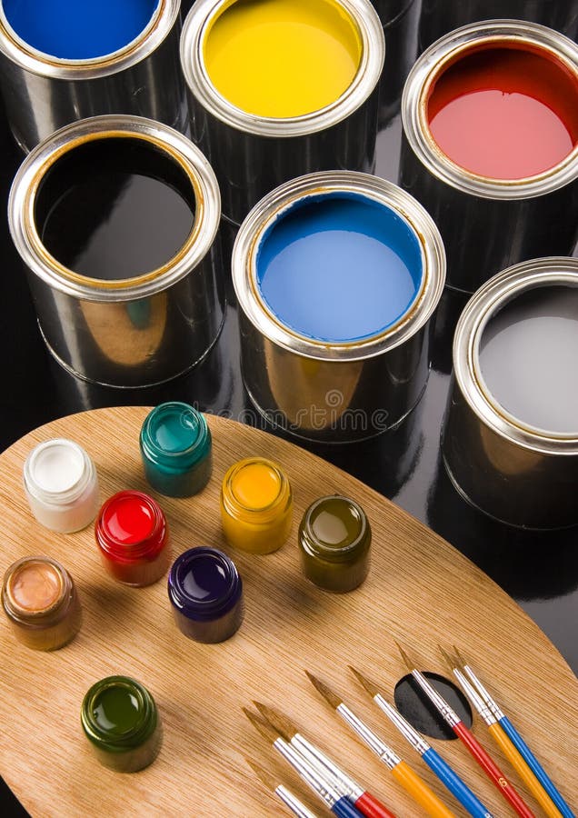 Paint Mess stock photo. Image of paint, splatter, brush - 918432