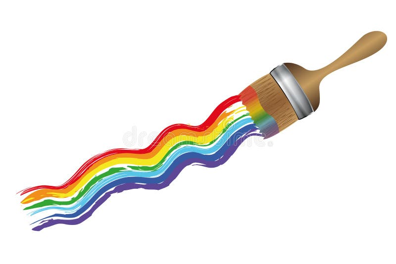 Paint Rainbow Brush Stock Illustrations – 33,337 Paint Rainbow Brush ...