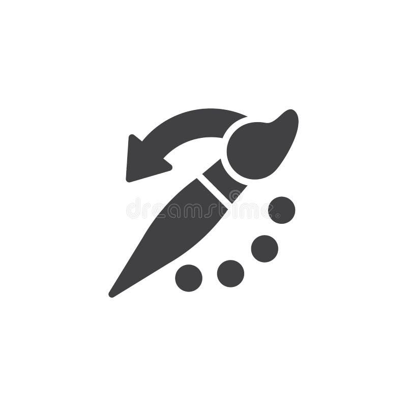 Paint Brush Rotate Tool Vector Icon Stock Vector - Illustration of ...