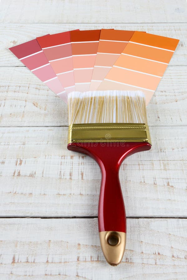 Paint Brush and Sample Charts Stock Photo - Image of mist, seafoam ...