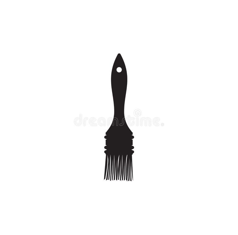 Paint brush silhouette stock vector. Illustration of decoration - 214496324