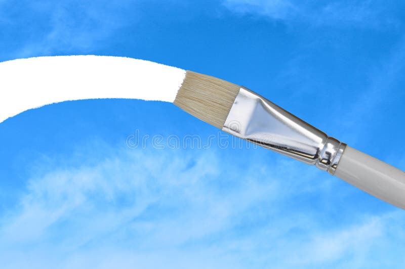 Paint brush on sky stock image. Image of dream, artist - 20759557
